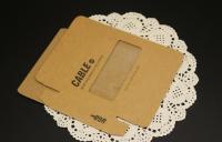 China Brown Kraft Paper Packaging Box with Window / Usb Cable Box Recycled Materials for sale