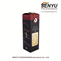 China Flat Wine Vodka Bottle Ring Seal Gift Packing Box for sale