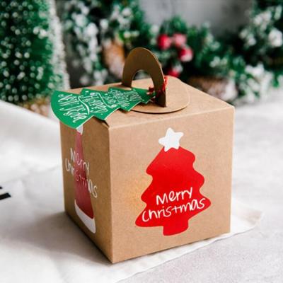 China Caixa de empacotamento do Natal colorido do presente com imagens bonitas 9.3*9.3*9.5cm à venda
