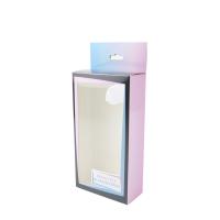China Custom Cosmetic Packaging Boxes Makeup Brush Packaging Luxury with Clear Window Hook for sale
