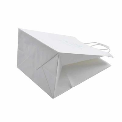 Cina Sacchi di carta su ordinazione di Kraft con il commestibile bianco di colore della maniglia di lunghezza della mano in vendita