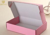 China Folding Pink Corrugated Shipping Boxes / Matte Lamination Kraft Corrugated Boxes for sale