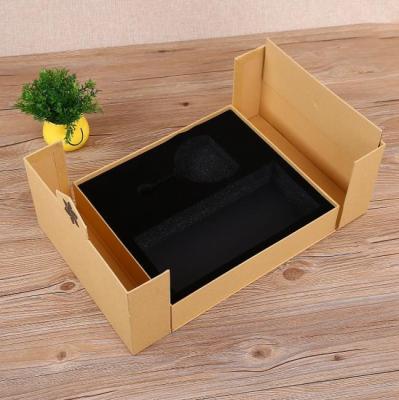 China Brown 1000gsm cardboard Kraft Paper Packaging EVA Insert Gift Boxes for sale