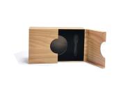 China EVA Insert Brown Wooden Gift Box Packaging for sale