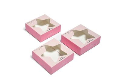 Cina Piccola scatola di cartone rosa di Pantone del regalo con la finestra in vendita