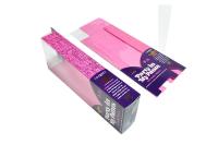 China Purple Glossy Lamination Cardboard Window Box Packaging for sale