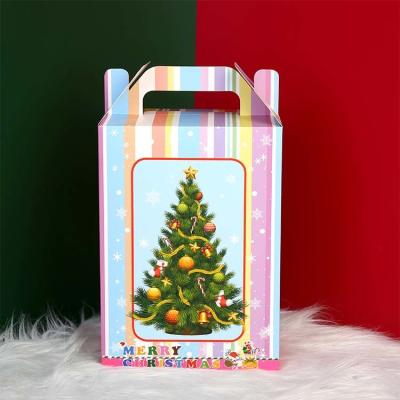 中国 ハンドルが付いているペーパー注文のパッケージ・デザインのクリスマス箱キャンデーの菓子器の誕生会の好意のGoodieのギフト袋 販売のため