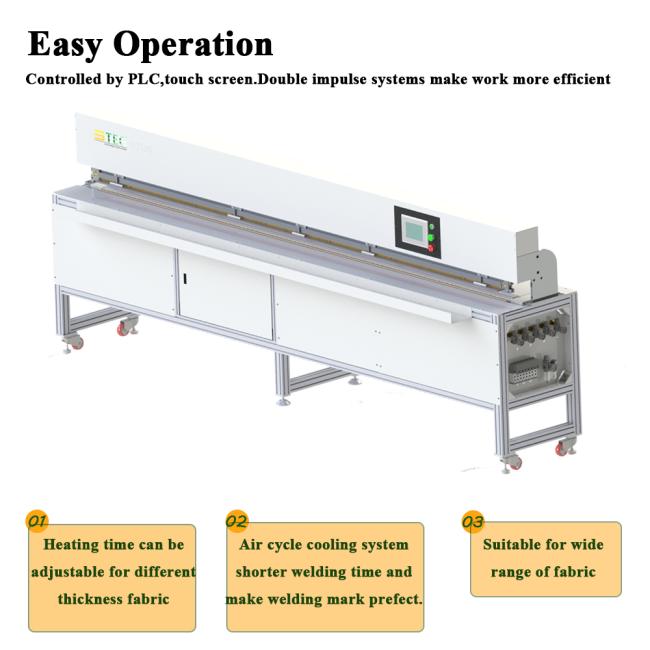 Automatic Impulse Fabric Welding Machine - Side View