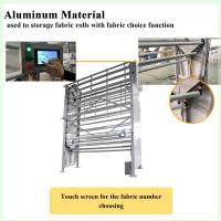 China Auto-Rotating Fabric Roll Storage Carousel Space-Saving Yarn Spool Rack System Industrial Textile Material Machines for sale
