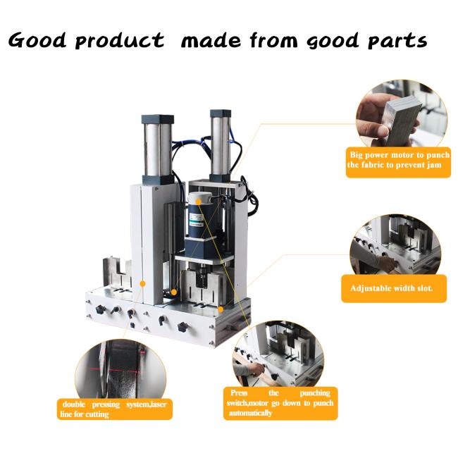 Honey comb blind fabric cutting machine close-up