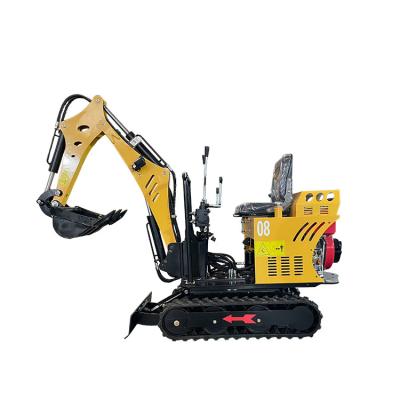 China 8.2Kw geel Mini Track Excavator 800kg jg-08 730mm zonder Schuifdak Te koop