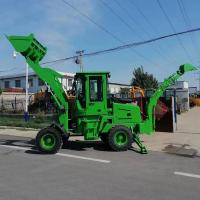 China 37kw Wheel 4x4 Excavator Backhoe Loader Compact Mini Digger Loader for sale