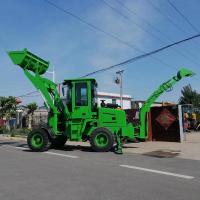 China 37kw Wheel 4x4 Excavator Backhoe Loader Compact Mini Digger Loader for sale