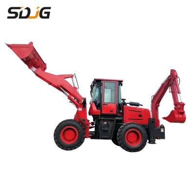 China 4 Wheel Articulated 2500kg Backhoe Loader Mini And Excavator for sale