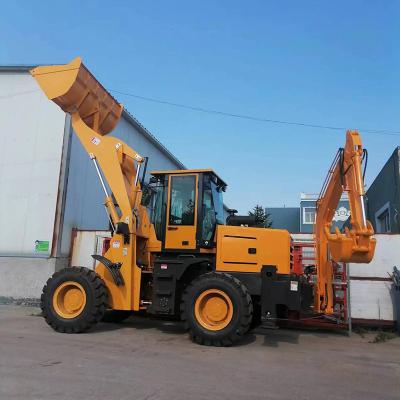 China 4 Wheel Articulated 2500kg Backhoe Loader Mini And Excavator for sale