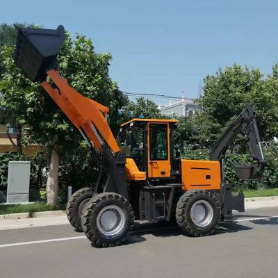 China 4 Wheel Articulated 2500kg Backhoe Loader Mini And Excavator for sale