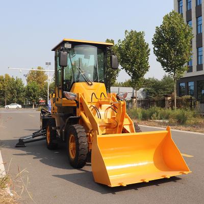 China Hydraulic Wheel Towable Backhoe Loader Compact With 1.2 Ton Rated Load Capacity for sale