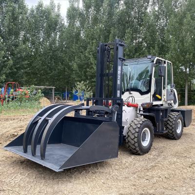 China Nieuwe 3500 kg 4T 5 ton alle terrein 4wd diesel vorkheftruck uitgerust met EPA of Euro V motor met CE Te koop
