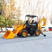 China 4x4 Towable Backhoe Loader Mini Front End Micro Excavator With Leg for sale