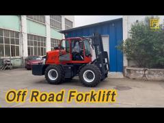 All Terrain Off Road Forklift Truck Four Wheel EPA Approved For Rough Terrain