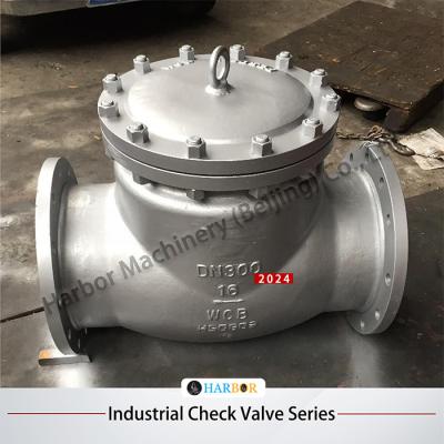 China Roestvrij staal DN15-DN300 Water-olie-gas-medium-flanged swing check valve H44H-150LB Te koop
