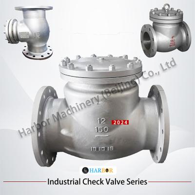 China Roestvrij staal DN15-DN300 Water-olie-gas-medium-flanged swing check valve H44H-150LB Te koop