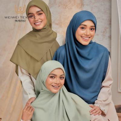 China Customized Islamic Traditions Solid Women's Square Cotton Voile Sarima Shawl Floral Hijab Wrap Muslims Ethnic Scarves & Shawls for sale
