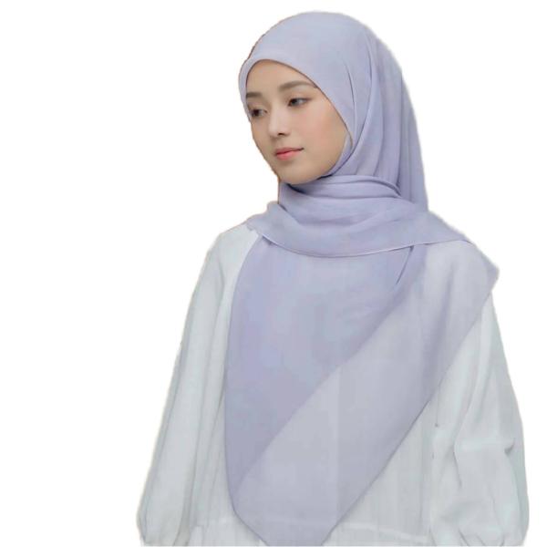 Quality Wholesale High Quality Capital Borong Tudung Bawal Premium Cotton Voile Popular Soild Color Women Musulman Islamic Plain Hijab for sale