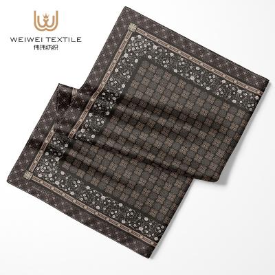 China Custom Design Women's Scarf Fashion Square Bidang 45 Luxury Muslim Ladies Hijab Geometric Printed Satin Silk Scarf for Summer for sale