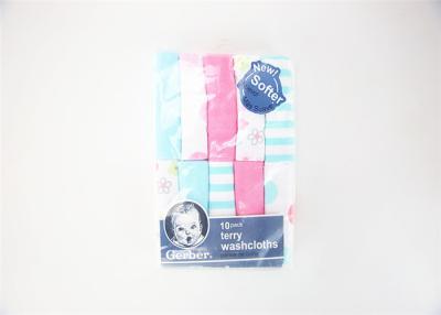 China Modern Fashionable Baby Bath Wash Cloth , Pink Baby Washcloths AZO Free for sale