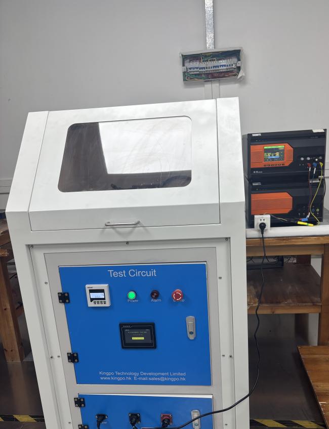 Full overview of test machine setup