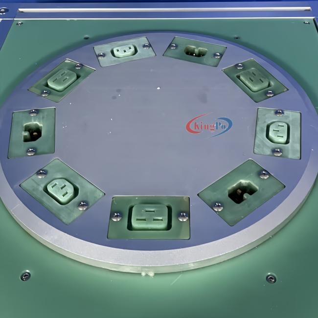 Close-up view of IEC 60320-1 Heating Test Apparatus