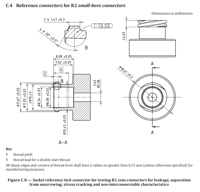 ISO 80369-2-Figure C.8 Socket Reference Lock Connector product image