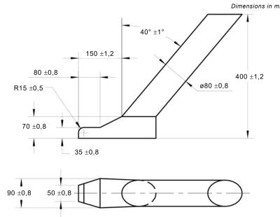 Κίνα Ειδικότητα του εξοπλισμού δοκιμής με ανιχνευτές ποδιών για δοκιμές ηλεκτρικής ασφάλειας σύμφωνα με την IEC 60335-2-107 Σχήμα 102 προς πώληση