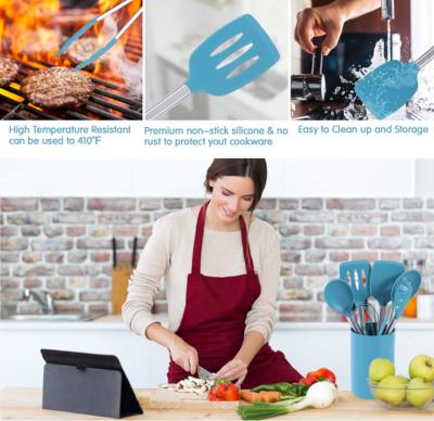 Cina L'utensile da cucina antiaderante termoresistente del silicone mette gli strumenti della cucina in vendita