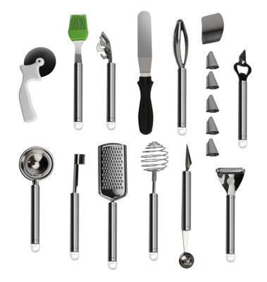 Cina Insiemi robusti dell'utensile della cucina di acciaio inossidabile, kit di utensili inossidabile della cucina 18pcs in vendita