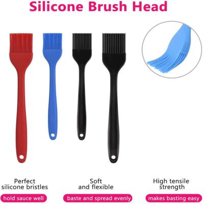China Silicone longo do punho de FDA que rega a escova, assado do silicone do OEM que rega a escova à venda