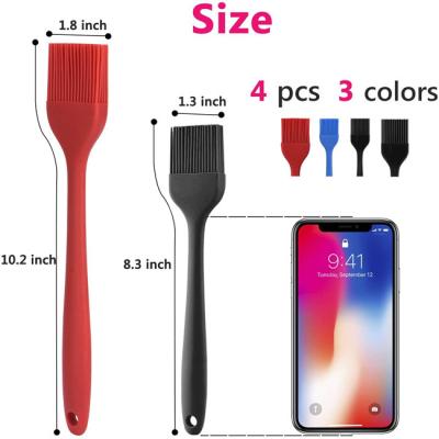 China Silicone longo do punho de FDA que rega a escova, assado do silicone do OEM que rega a escova à venda