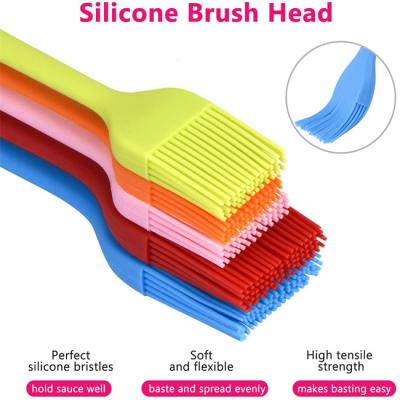 China Silicone longo do punho de FDA que rega a escova, assado do silicone do OEM que rega a escova à venda