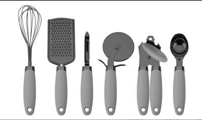 Cina L'aggeggio della cucina di acciaio inossidabile di 6 elementi essenziali del pc ha messo il metallo di pistola nero in vendita