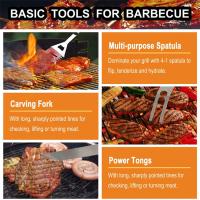 China Stainless Steel BBQ Grill Tool Set 14 Piece with Aluminum Case for Outdoor Camping for sale