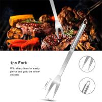 China Stainless Steel BBQ Utensil Set 9 Piece Multipurpose Professional Grill Tool Set with Spatula for sale