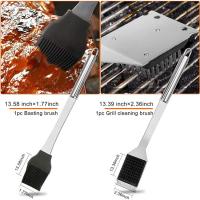 China Stainless Steel BBQ Utensil Set 9 Piece Multipurpose Professional Grill Tool Set with Spatula for sale