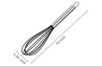 China Stainless Steel Silicone Whisk 12 Inch Non Scratch Kitchen Utensil Plastic Free Multifunction for sale