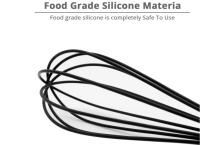 China Stainless Steel Silicone Whisk 12 Inch Non Scratch Kitchen Utensil Plastic Free Multifunction for sale