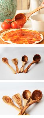 Cina Spatola fatta a mano del cucchiaio del porridge della cucina di Olive Wooden Kitchen Utensil Set in vendita