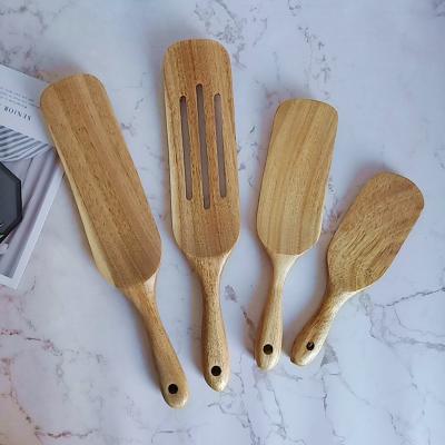 China O utensílio amigável da cozinha de Eco ajustou a espátula de madeira do molho da agitação da salada da acácia à venda