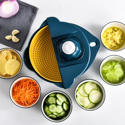 Cina Famiglia di verdure rotonda degli insiemi dell'affettatrice 12 con il protettore Planer della mano in vendita