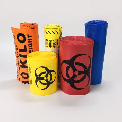 China Saco infeccioso imprimindo feito sob encomenda do desperdício do Biohazard plástico no rolo à venda