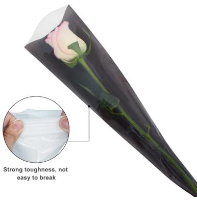 Китай Eco Friendly Clear V Shaped Bopp Reusable Needle Perforated Fresh Cut Flower Wrapping Pot Sleeves Bags продается
